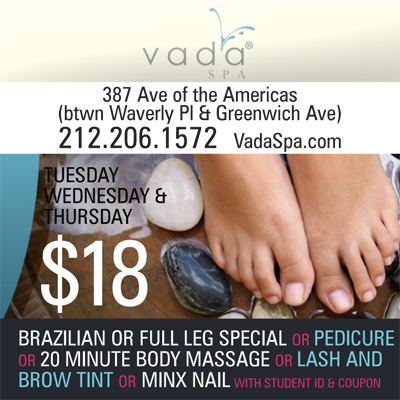 A Look Inside Vada Spa and College Discounts for Students « Campus Clipper