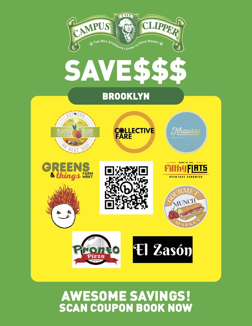 Brooklyn Coupon Card Fall 2023 « Campus Clipper
